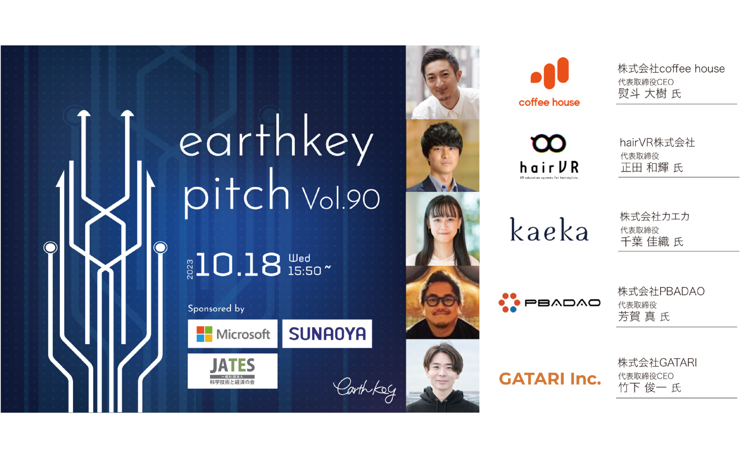 10月18日(水)、未来を覗けるスタートアップピッチイベント 【earthkey pitch vol.90】にGATARI代表竹下が登壇します | GATARI Inc.｜今までにない ...
